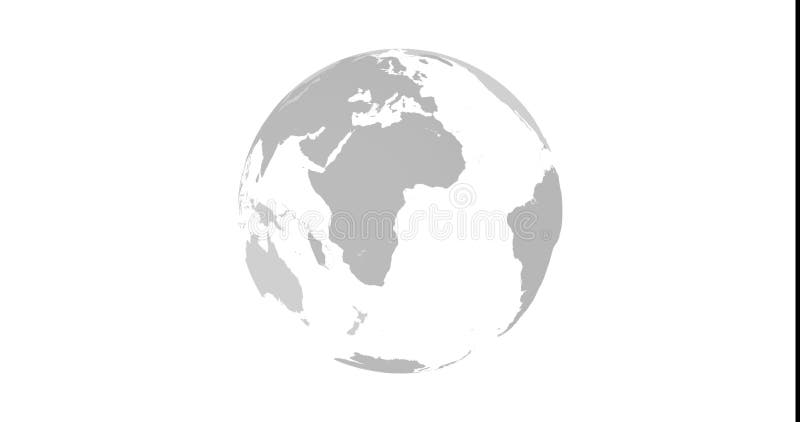 Rotating Transparent Earth Globe Map Stock Footage - Video of animation ...