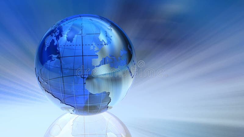 Rotating Transparent Glass Earth Globe Stock Video - Video of mesh ...