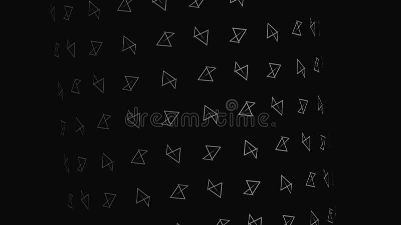 Rotating Triangles Form Figure. Motion. Simple Small Triangles Rotate ...