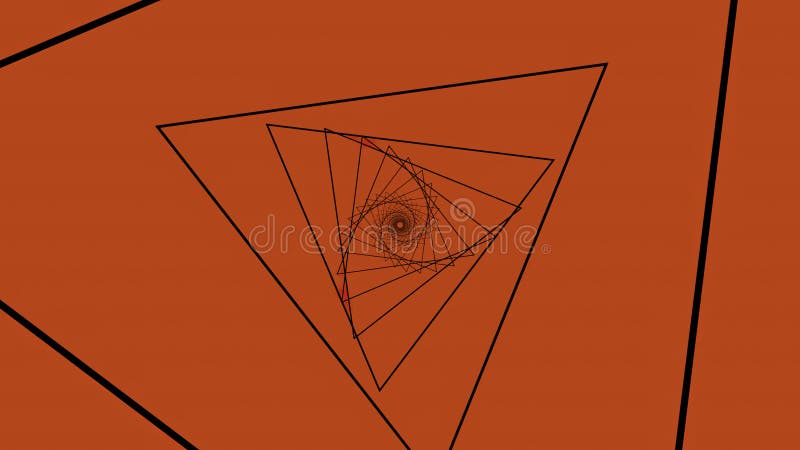 Rotating Triangles with Spiral in Center. Design. Geometric Spiral of ...