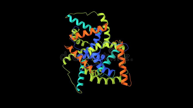 Rotating Visualization of Protein Structure Stock Footage - Video of ...