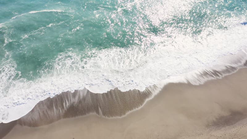 Rotating Waves of Ocean on the Coast in Sunny Daylight Stock Footage ...