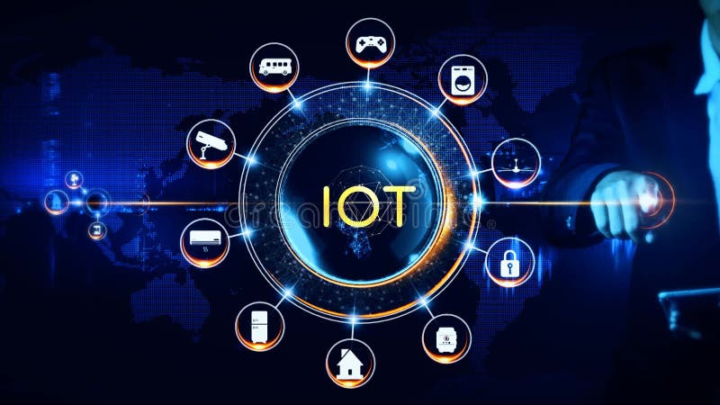 IOT Icon Rotating Wheel Concept Stock Video - Video of cloud ...