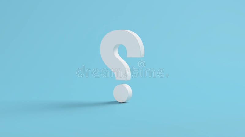 Rotating White Question Mark on Blue Background Stock Video - Video of ...