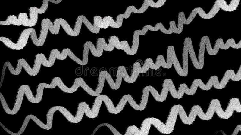 Rotating Wavy White Lines on a Black Screen. Stock Video - Video of ...