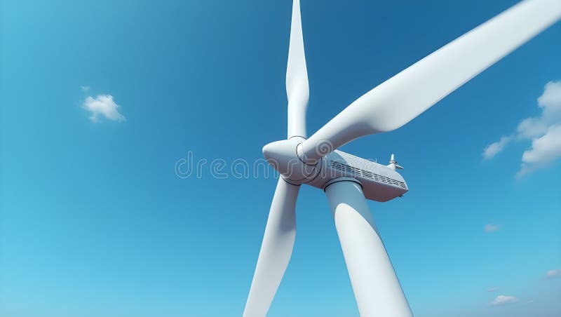 A Rotating Wind Turbine Blade in Sharp Motion Stock Illustration ...