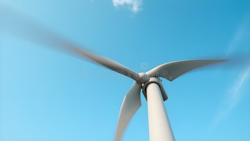 A Rotating Wind Turbine Blade in Sharp Motion Stock Illustration ...