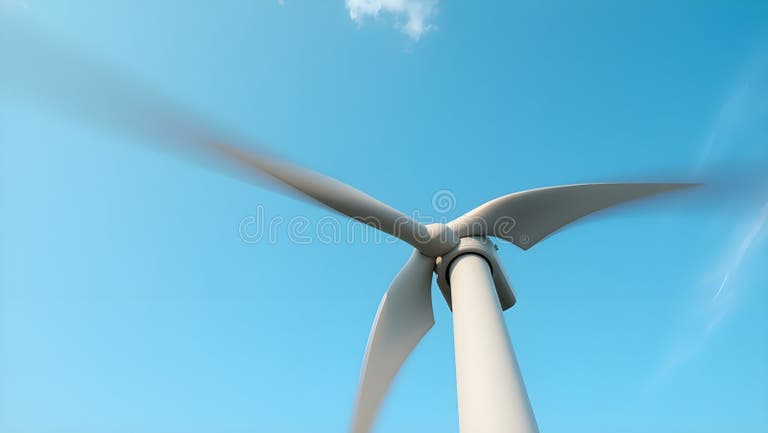 A Rotating Wind Turbine Blade in Sharp Motion Stock Illustration ...