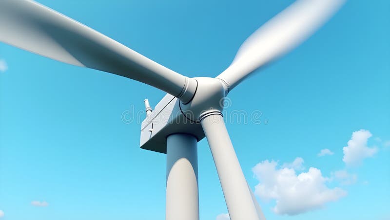 A Rotating Wind Turbine Blade in Sharp Motion Stock Illustration ...