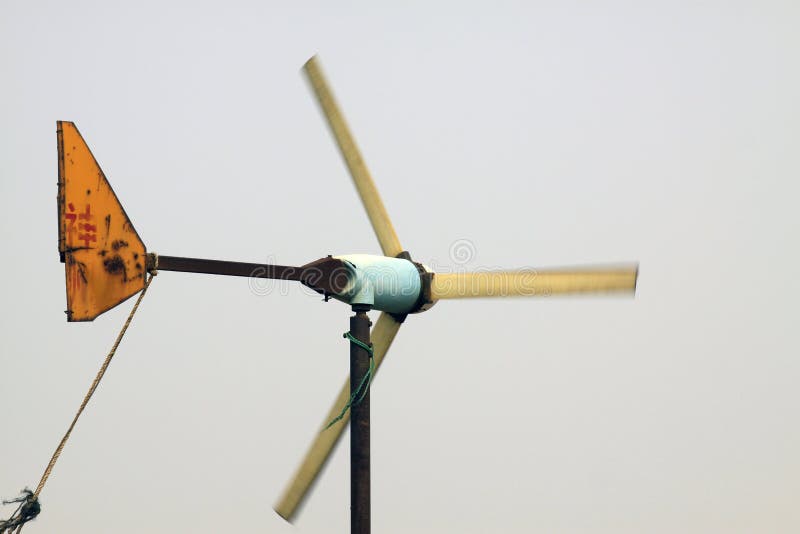 Rotating wind turbine stock photo. Image of turbine, impeller - 33918038