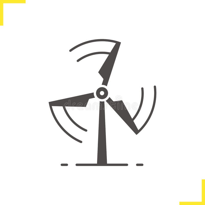 Wind Turbines - Vector Graphic Icons - Isolated on Transparent ...