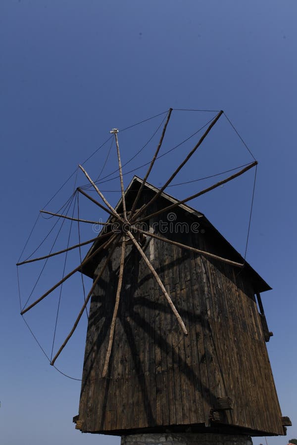 Rotating Windmill for Pumping Water Stock Image - Image of antique ...