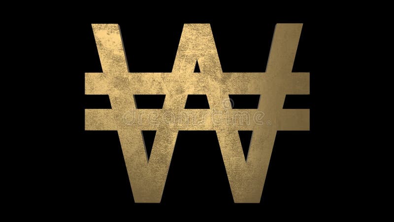 Rotating 3D Won Symbol in Green Screen Stock Footage - Video of ...