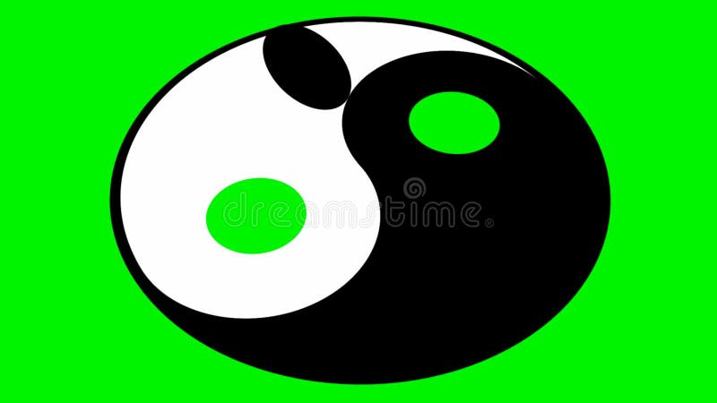 Yin yang symbol spinning stock video. Video of rotating - 248686475
