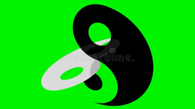 Yin yang symbol spinning stock video. Video of rotating - 248686475