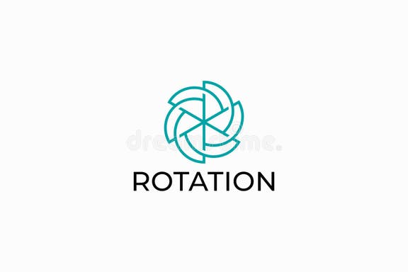 Modern Logo Rotation Minimalist Geometric Abstract Business Technology ...