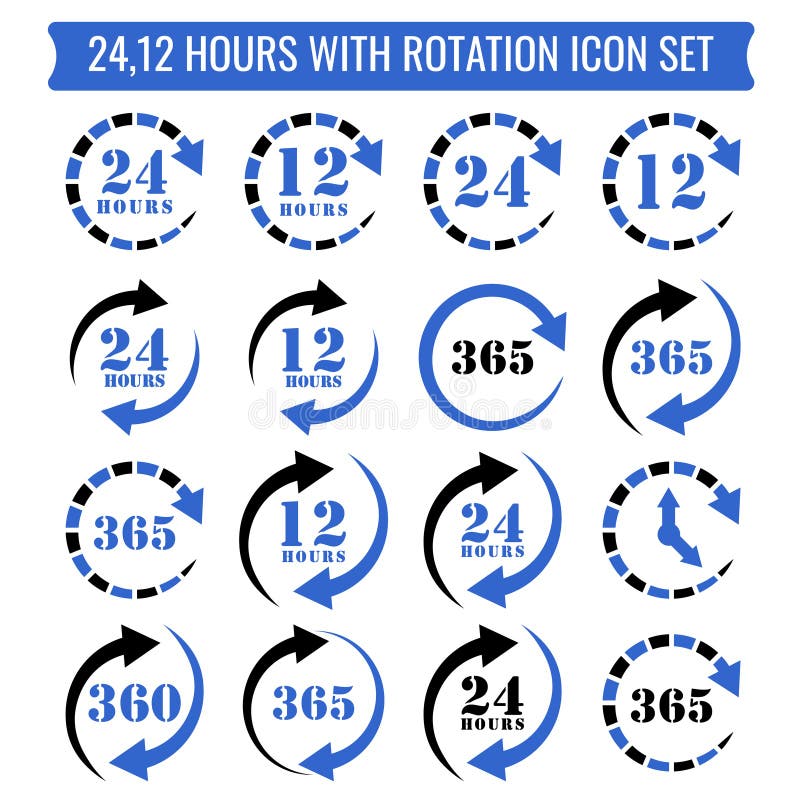 Rotation with arrow icon stock vector. Illustration of design - 214498243
