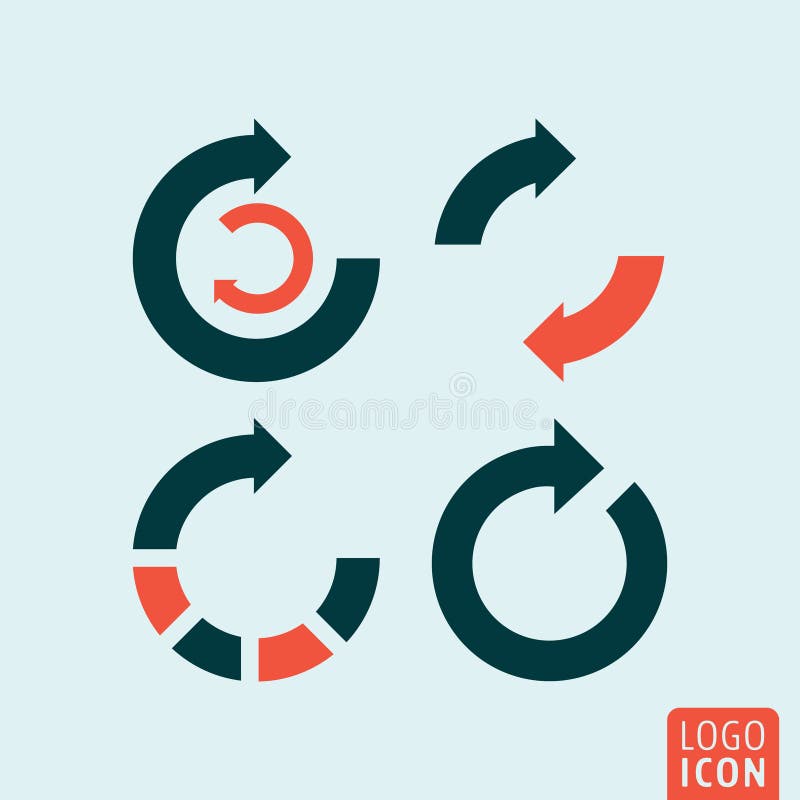 Rotation Arrow Set. Infographic Round Arrows. Vector Illustration Stock ...