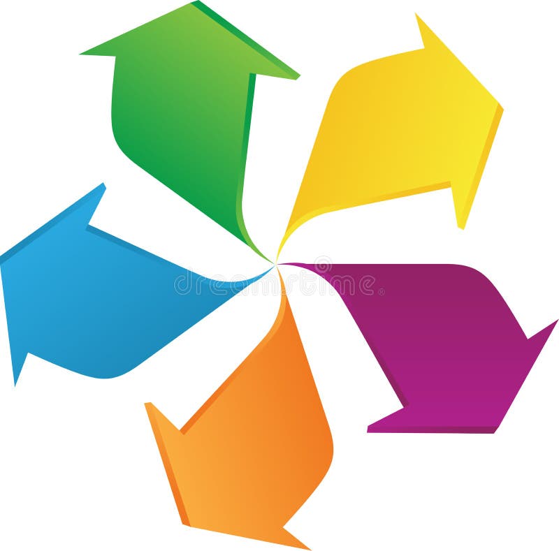 Set of Arrows for Show Direction of Rotation Stock Illustration ...