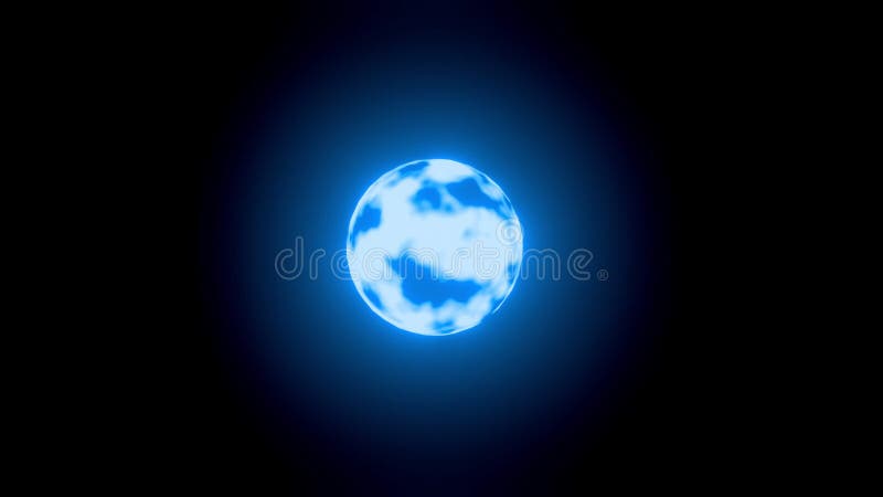 Rotation of the Blue Sphere in Space. Looped Abstraction. 3d Animation ...