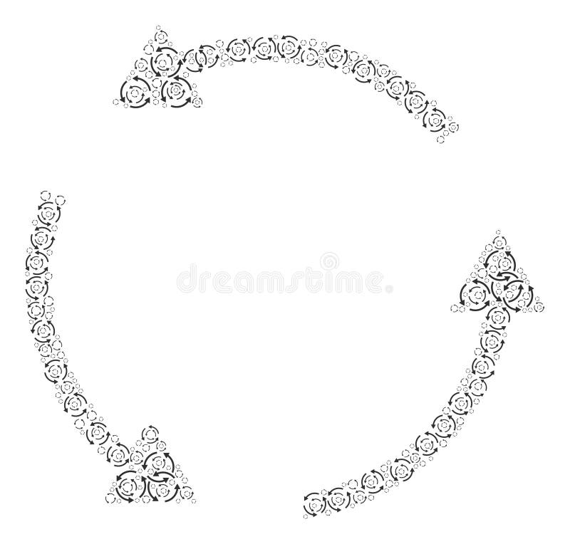 Rotation CCW Vector Mosaic of Self Recursion Items Stock Vector ...