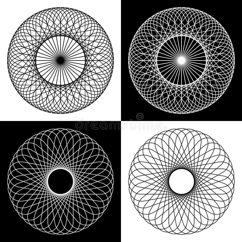Patterns in Circle Shape. Design Elements. Stock Vector - Illustration ...