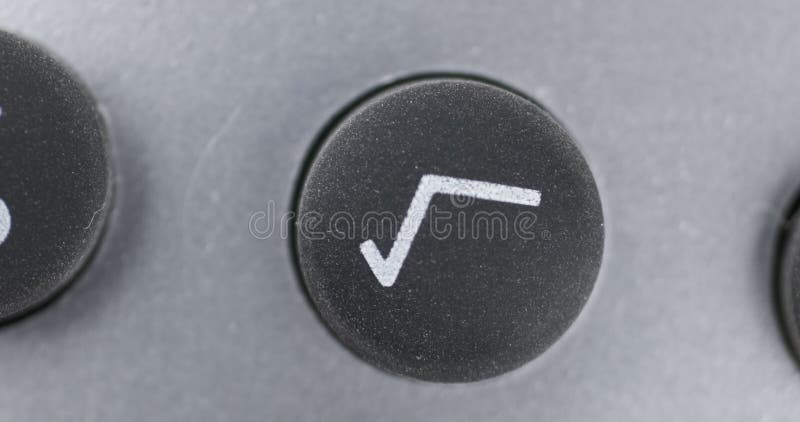 Rotation. Close-up of Black Button with SQUARE ROOT Symbol Stock Video ...