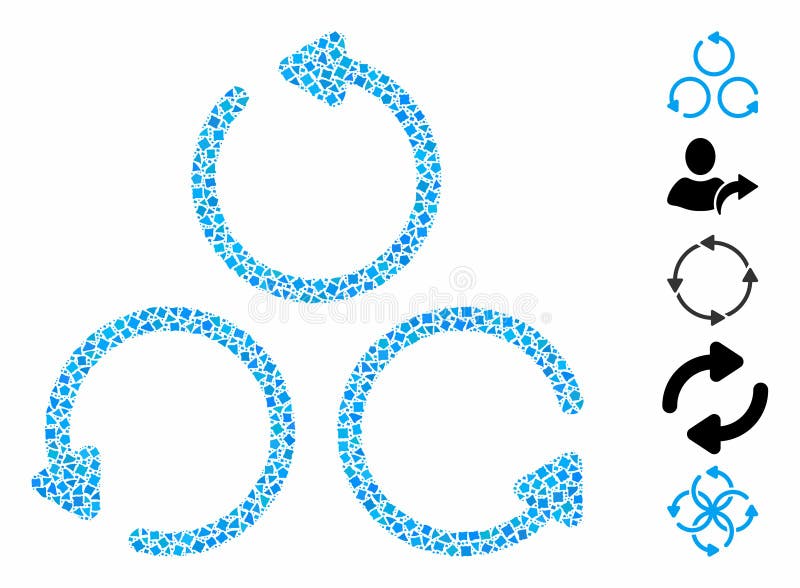 Rotation Composition Icon of Unequal Items Ilustração do Vetor ...