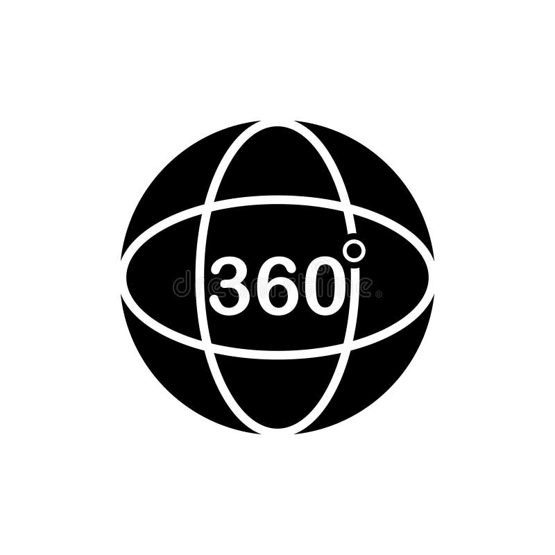 Rotation 360 Degree Icon Flat Vector Template Design Trendy Stock ...