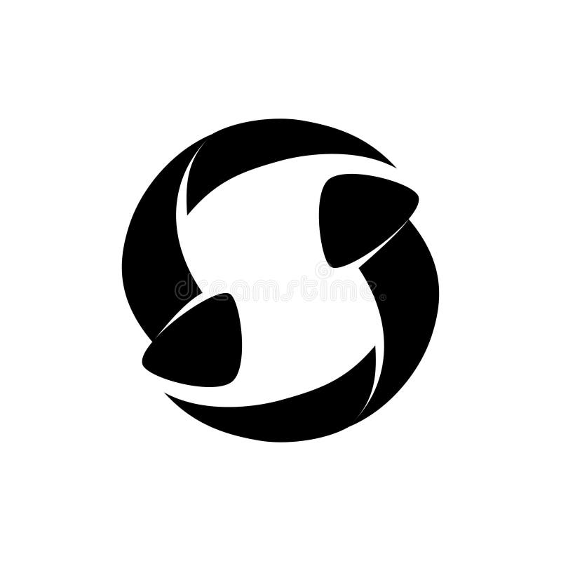 Rotation Exchange Arrow Direction Vector Black Color Isolated Stock ...
