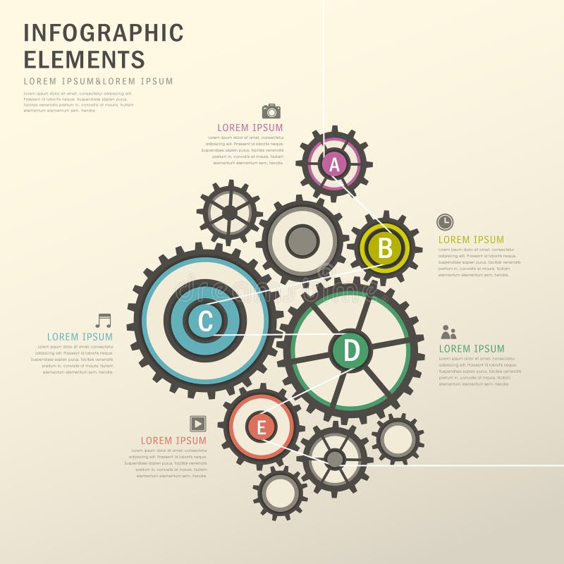 Rotation Gear Infographics Design Stock Vector - Image: 39719760