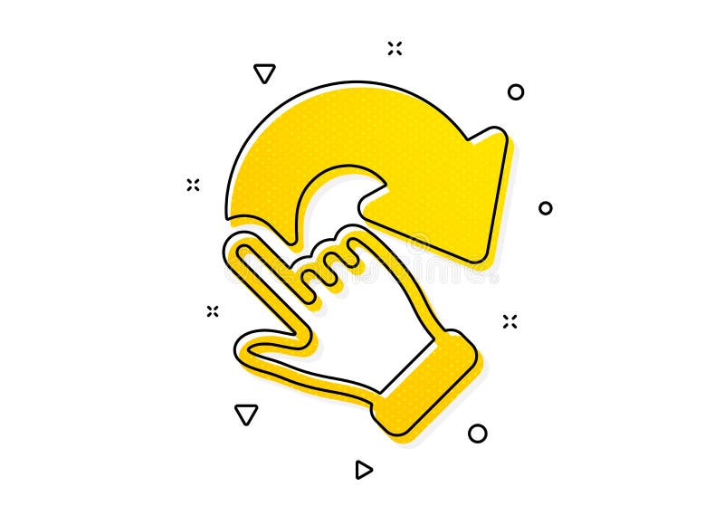 Rotation Gesture Icon. Slide Arrow Sign. Swipe Action. Vector Stock ...