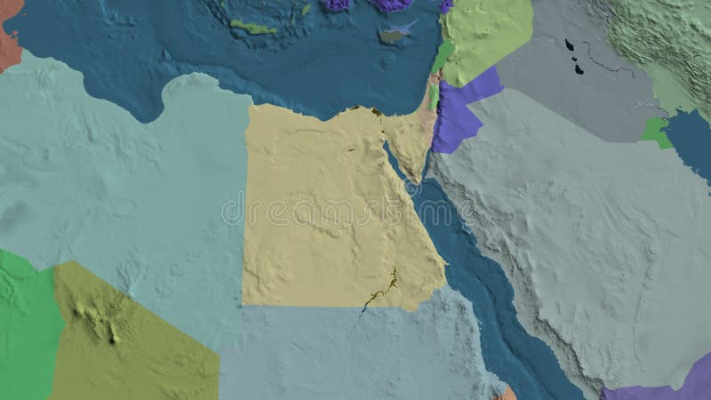 Egypt on the Globe. Outline. Administrative. No Labels Stock Footage ...