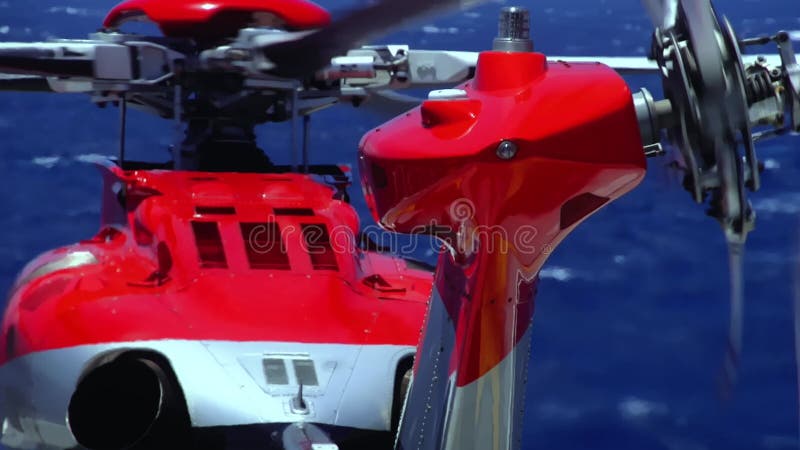 The Rotation of the Helicopter Rotor Column. Stock Video - Video of ...