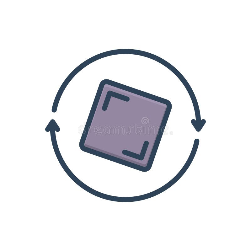 Color Illustration Icon for Rotation, Revolving and Refresh Stock ...
