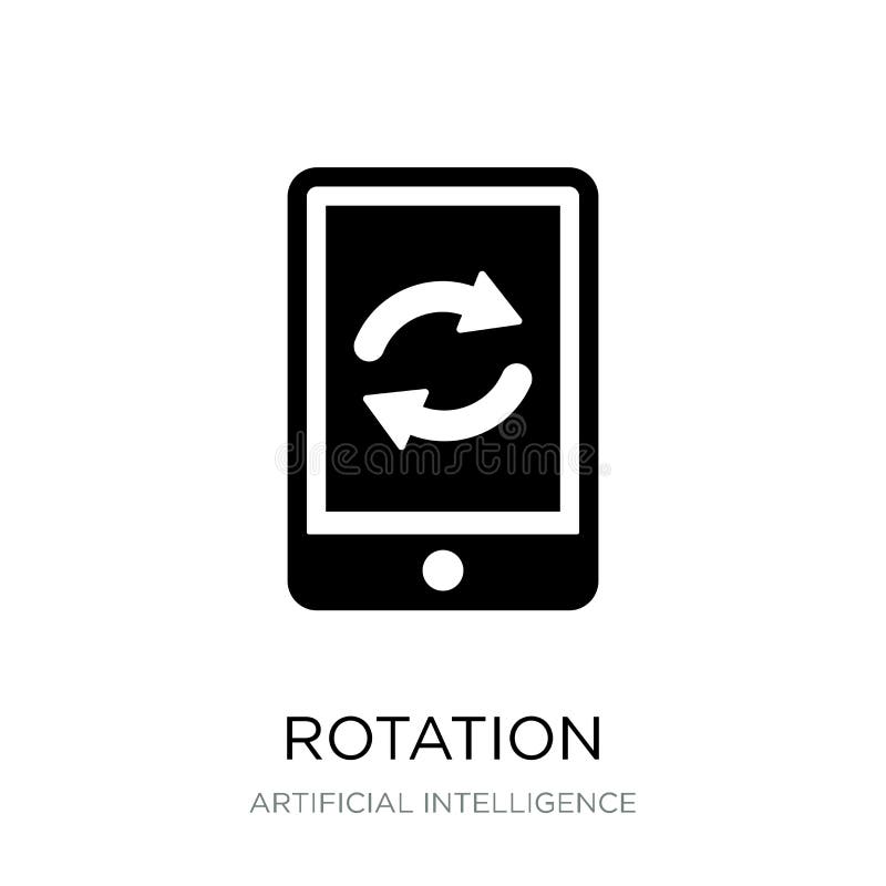 Rotation Icon in Trendy Design Style. Rotation Icon Isolated on White ...