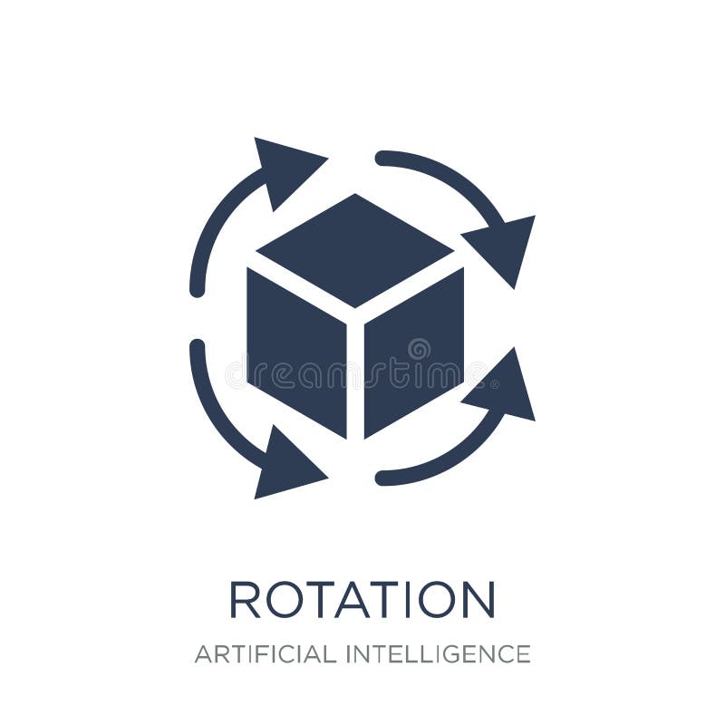 Rotation Icon. Trendy Flat Vector Rotation Icon on White Backgro Stock ...