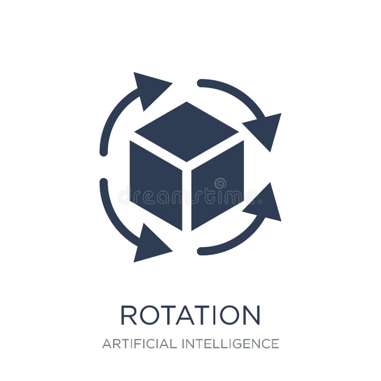 Rotation Icon. Trendy Flat Vector Rotation Icon on White Backgro Stock ...