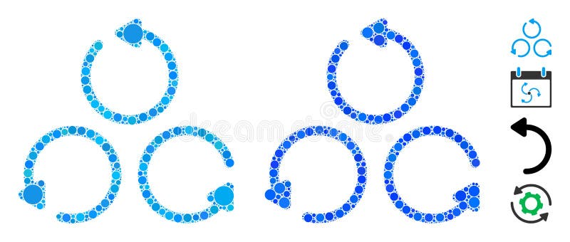 Rotation Mosaic Icon of Circles Stock Illustration - Illustration of ...