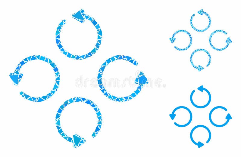 Rotation Mosaic Icon of Humpy Parts Stock Illustration - Illustration ...