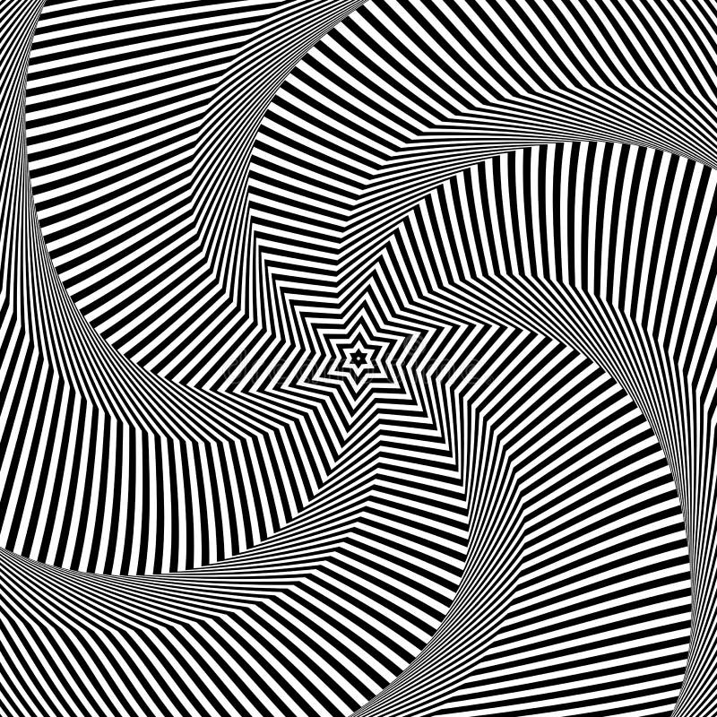 Rotation Movement. Abstract Op Art Design Stock Vector - Illustration ...