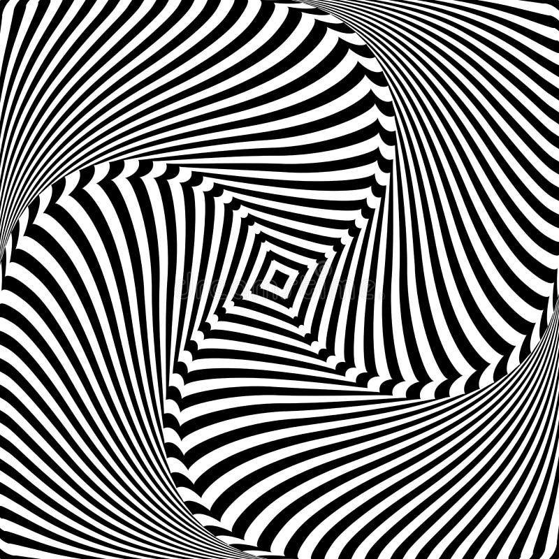 Rotation Movement Illusion. Stock Vector - Illustration of contrast ...