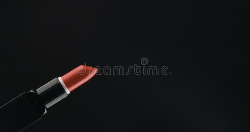 Rotation. Open Lipstick on a Black Background Stock Video - Video of ...