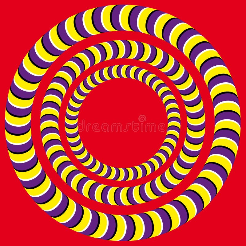 Hypnotic of Rotation. Perpetual Rotation Illusion. Background with ...