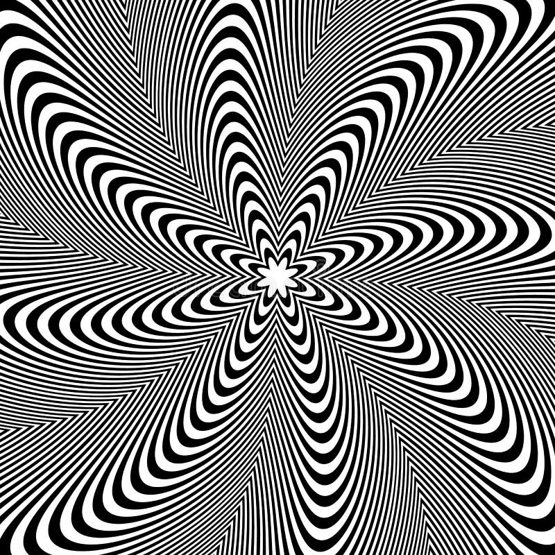 Rotation Pattern, Circular Background. Radiating Lines Abstract Stock ...