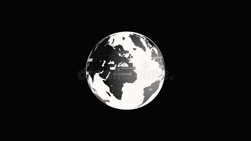 Rotation Planet. Earth Globe. World Map Design Stock Footage - Video of ...