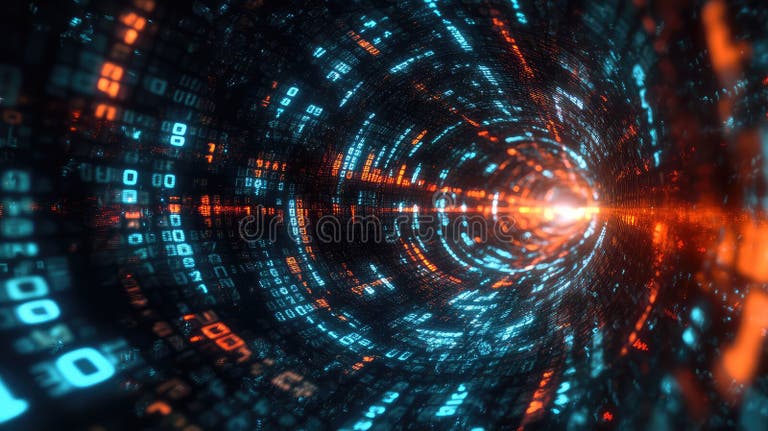 Binary Code Illustration Transformation Encryption Stock Illustrations ...