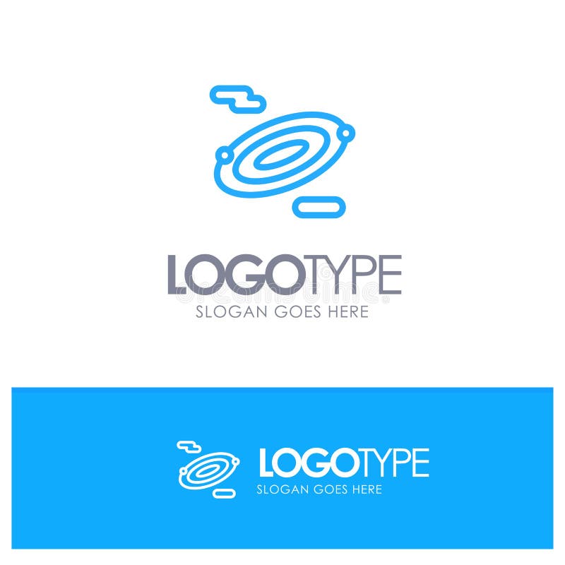 Rotation, Science, Space Blue OutLine Logo with Place for Tagline Stock ...