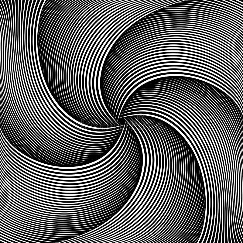 Swirl Movement Illusion. Op Art Design Stock Vector - Illustration of ...