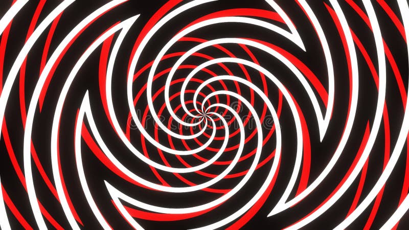 Rotation of Twisted Red-white Rings VJ Loop Stock Video - Video of fast ...